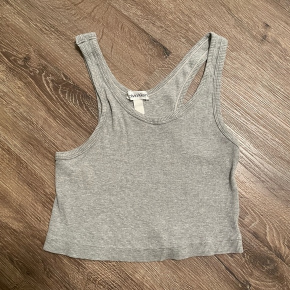 Calvin Klein | Tops | Calvin Klein Ribbed Cropped Tank | Poshmark